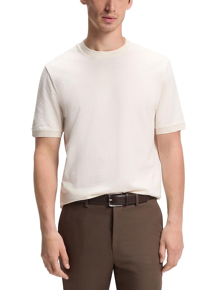 BOSS l-tesar cotton blend crewneck t-shirt